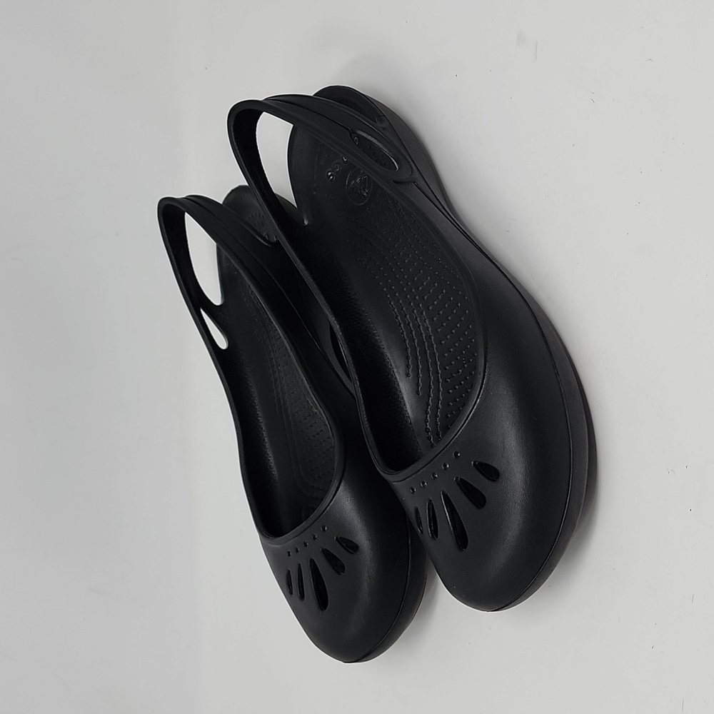 Crocs Kadee Slingback Ballerina Flats Black Size 9 - Gem